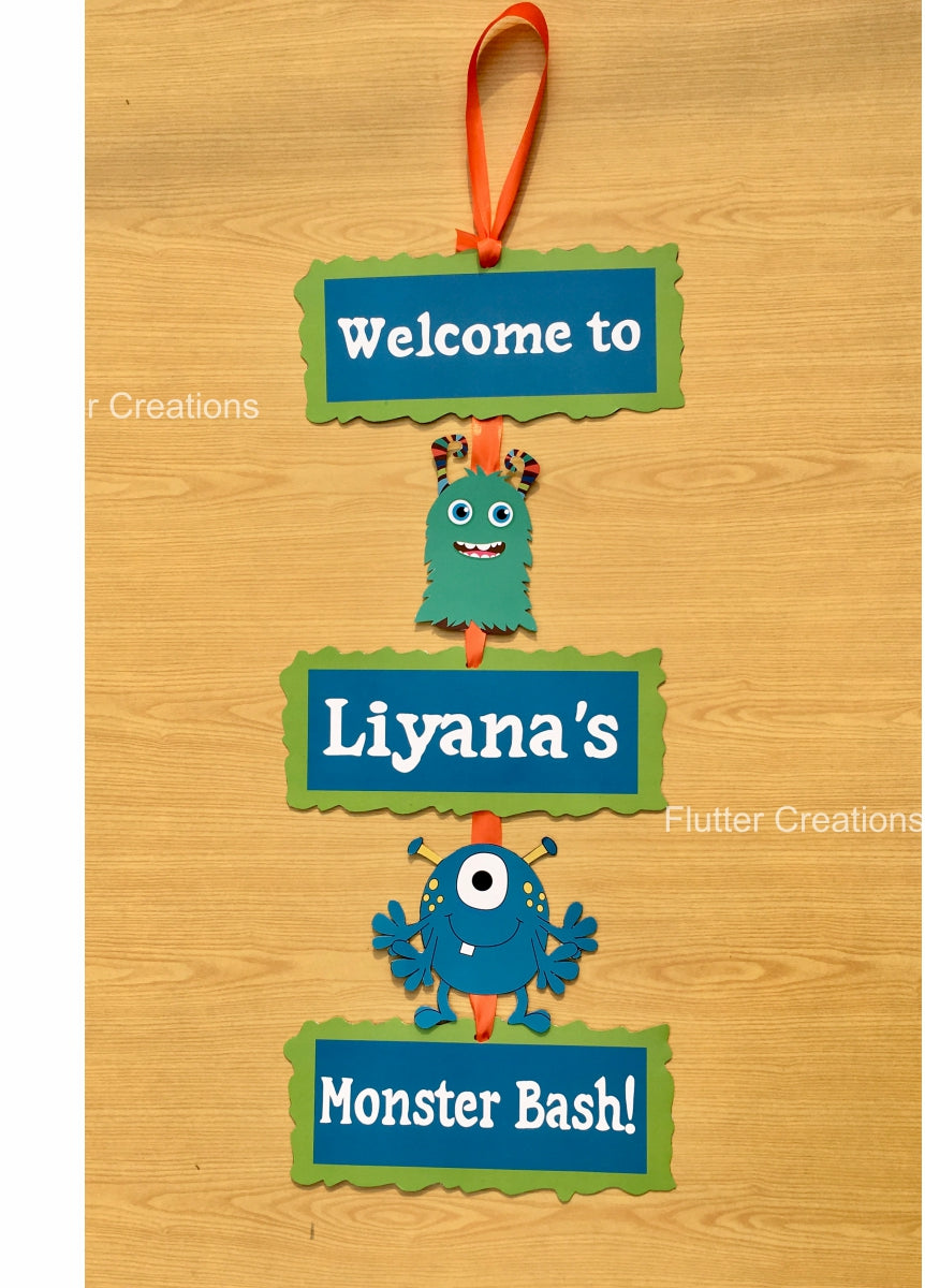 Monster Bash Door Sign – Flutter Creations