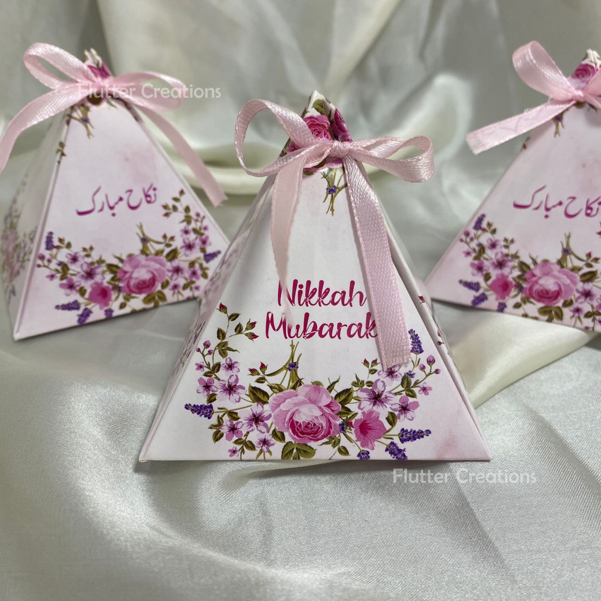 Pink Pyramid/Triangle Box – Flutter Creations